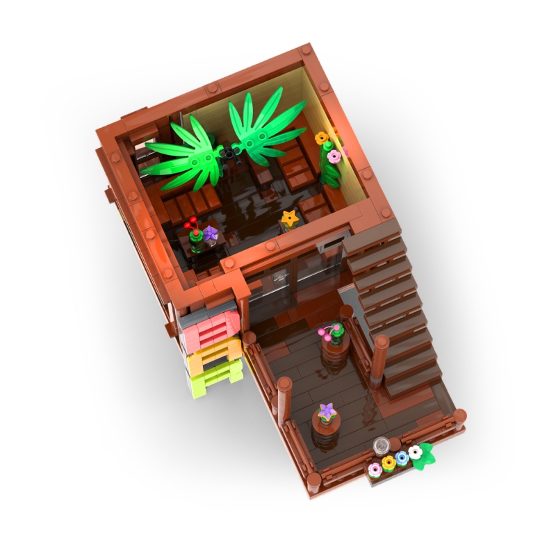 LEGO Custom Cocktail Bar & Tires Reifen Shop Werkstatt Building Instru ...