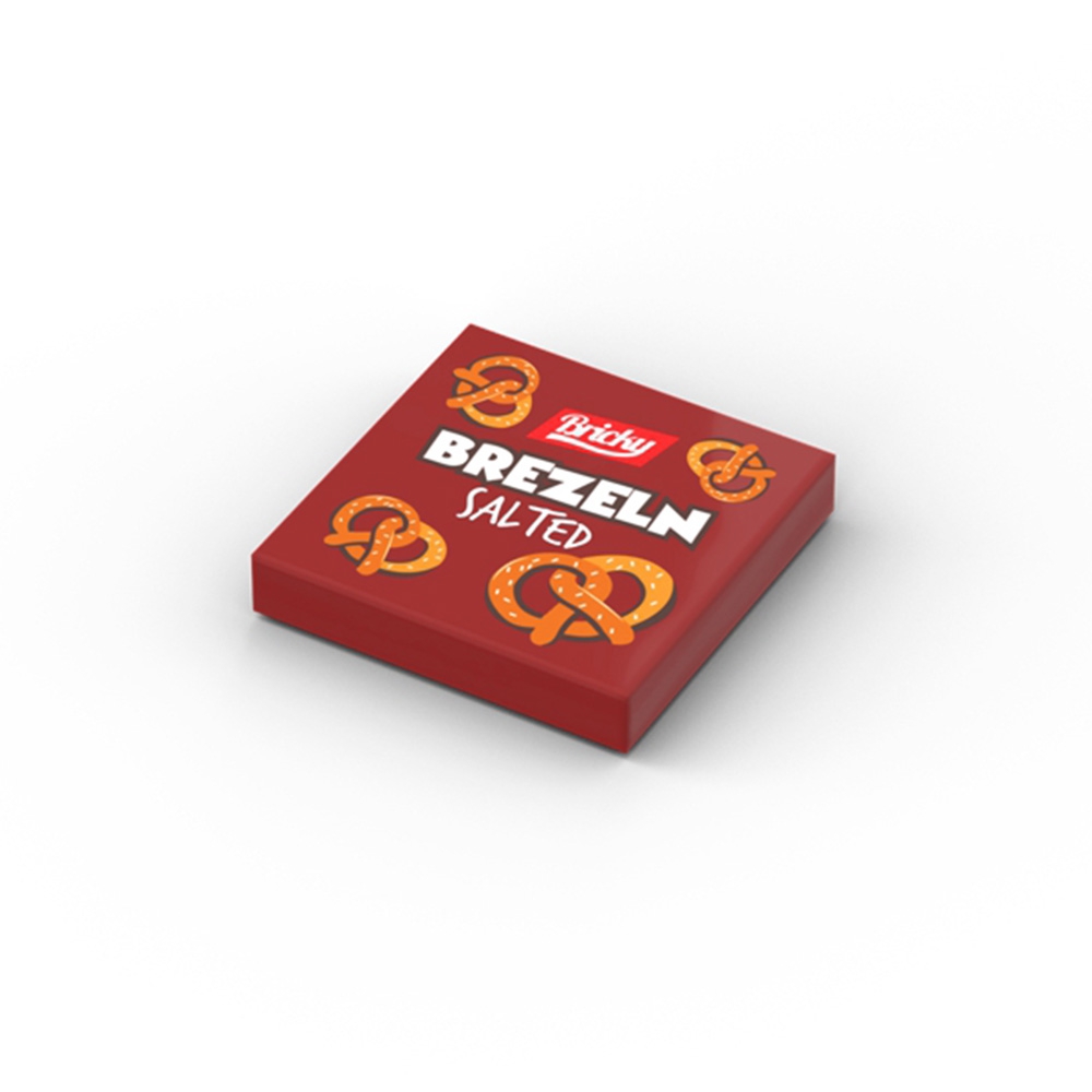 High-quality Custom printed LEGO® Tile 2 x 2 with 'Pretzels / Brezeln ...