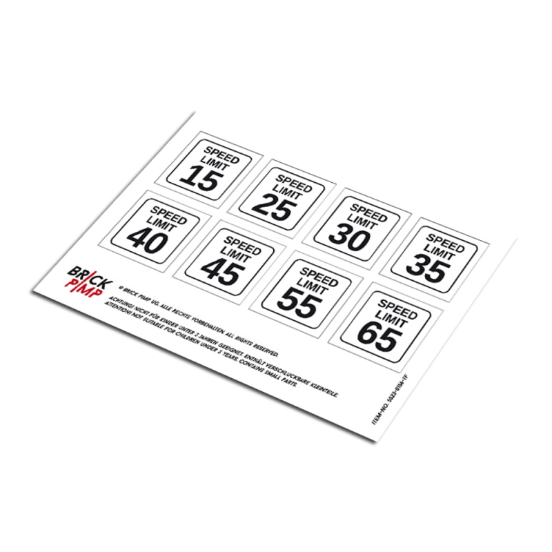 High-quality custom printed sticker for LEGO American Road Signs ...
