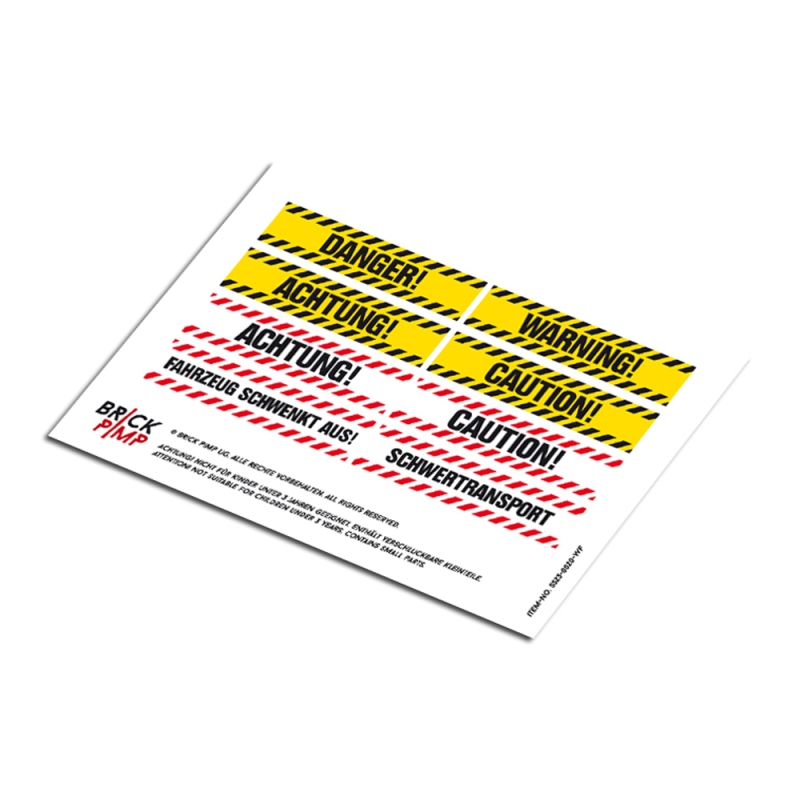 High-quality custom printed sticker for LEGO Danger Signs Gefahrenschi ...