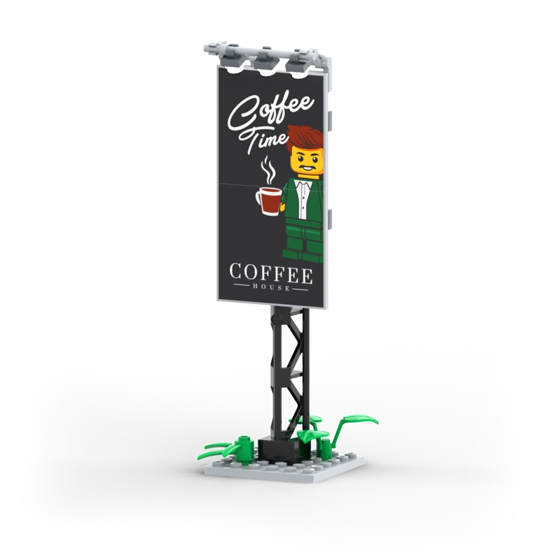 High-quality custom printed sticker for LEGO BRICK PIMP Coffee House B ...