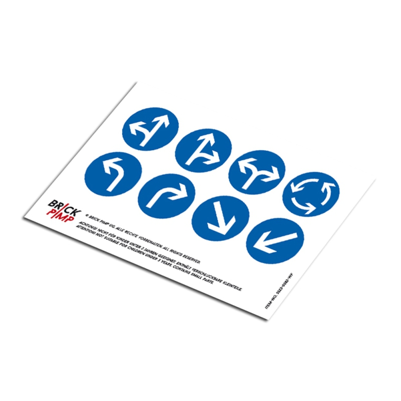 High-quality custom printed sticker for LEGO Euro Road Signs Straßensc ...