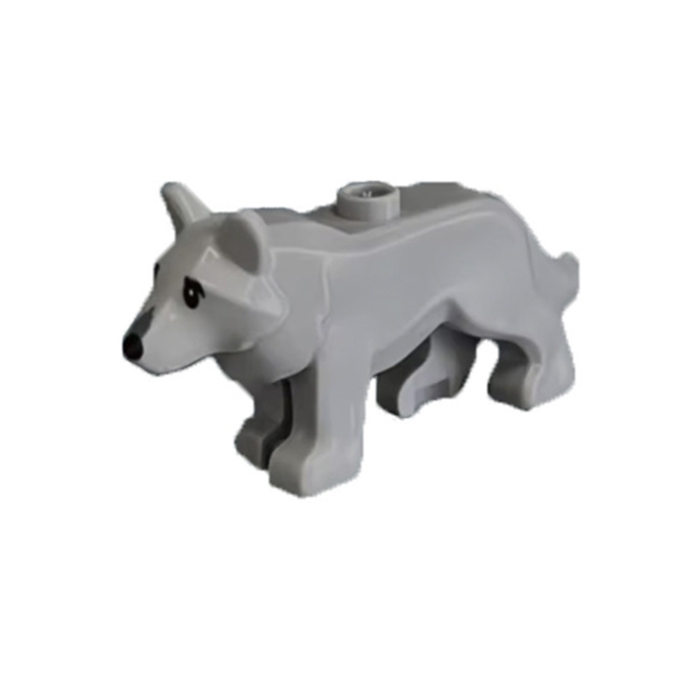 LEGO® Minifigure, tier Animal Hund Tier Dog, Hund, Wolf with Stud on B ...
