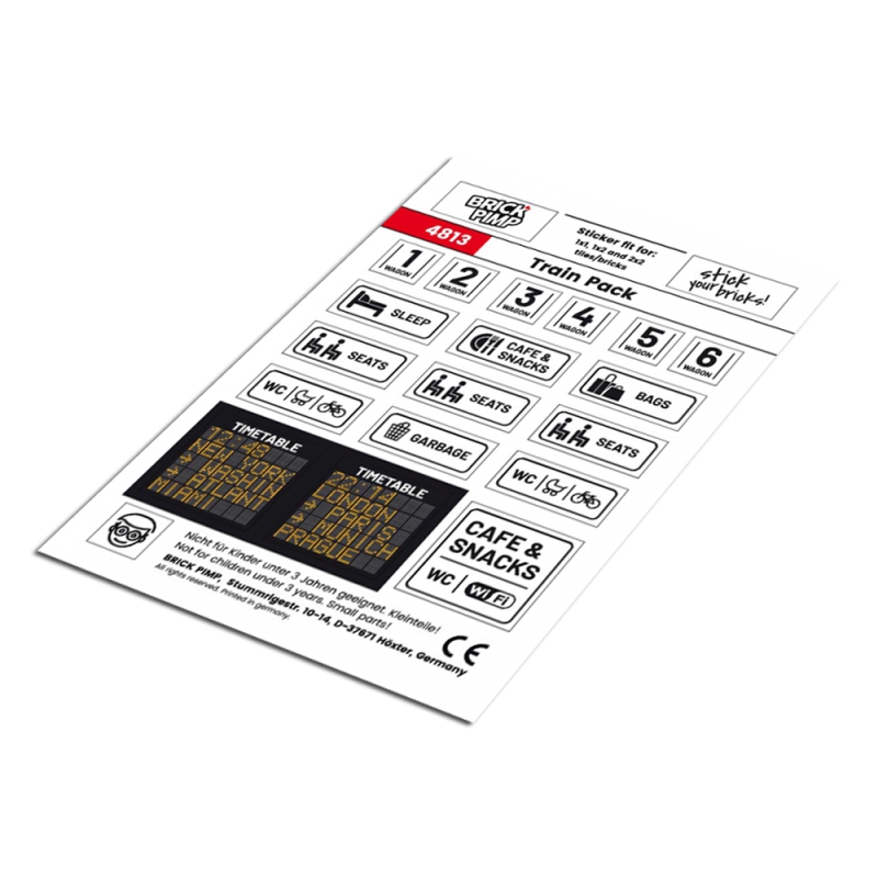 High-quality custom printed sticker for LEGO BRICK PIMP Train Signs ...