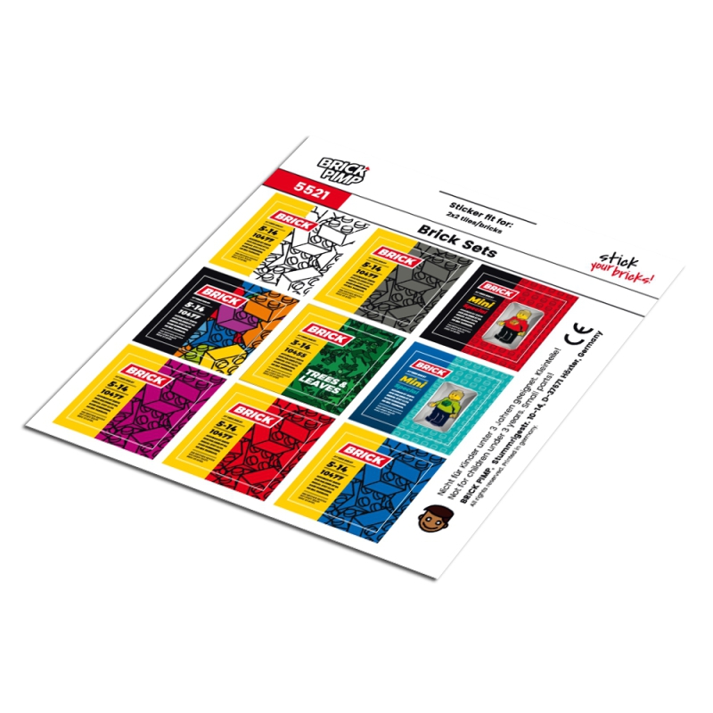High-quality custom printed sticker for LEGO BRICK PIMP Brick Sets Pac ...