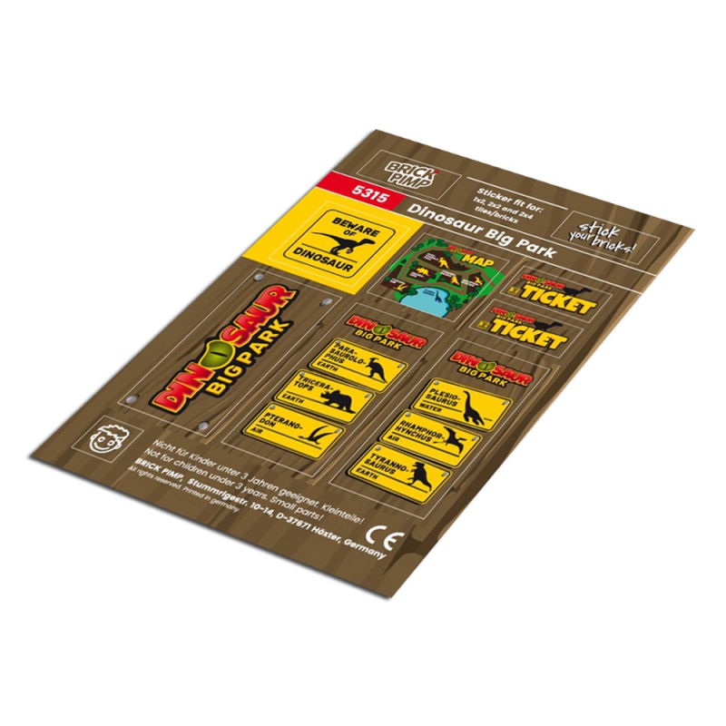 High-quality custom printed sticker for LEGO BRICK PIMP Dinosaur Park ...