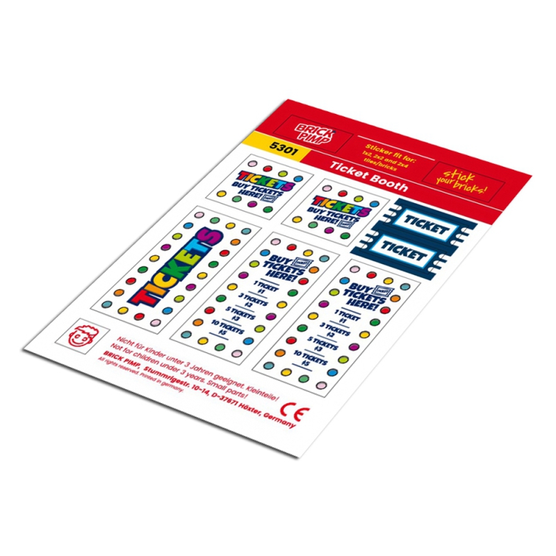 High-quality custom printed sticker for LEGO BRICK PIMP Ticket Booth ...