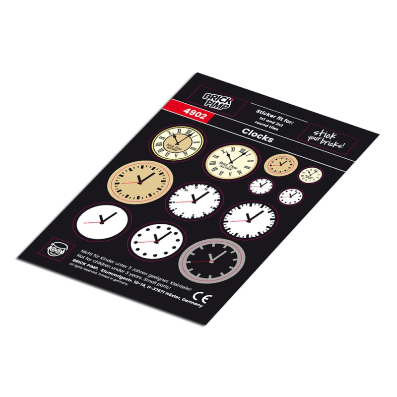 High-quality custom printed sticker for LEGO BRICK PIMP Clocks, Uhren ...